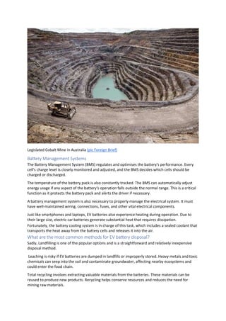 EV Battery Disposal.pdf | Green Vehicles | Auto Type