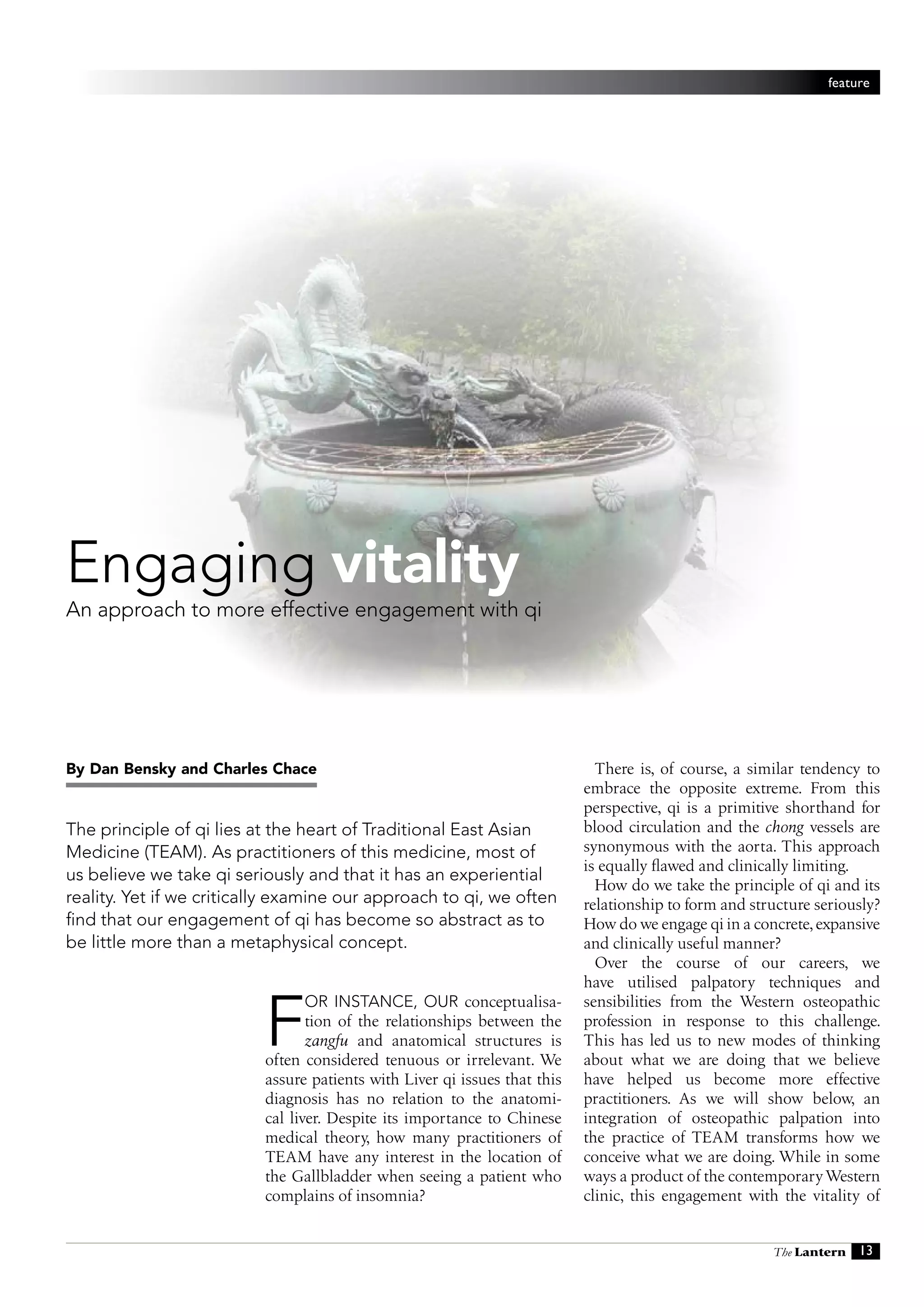 Engaging Vitality - by Dan Bensky & Charles Chace | PDF