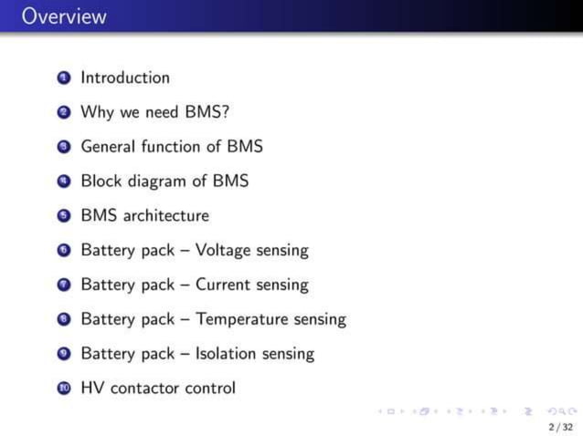 Electric Vehicle Battery Management System | PPTX