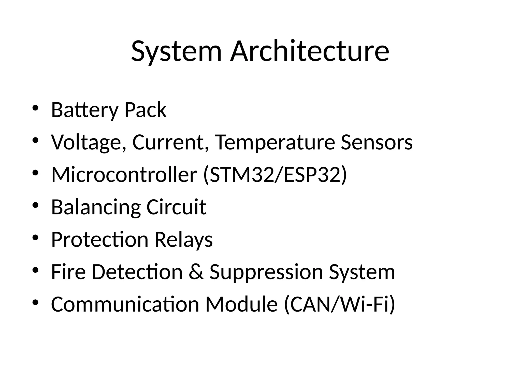 Battery Management System (BMS) with Charge Monitor and Fire Protection ...
