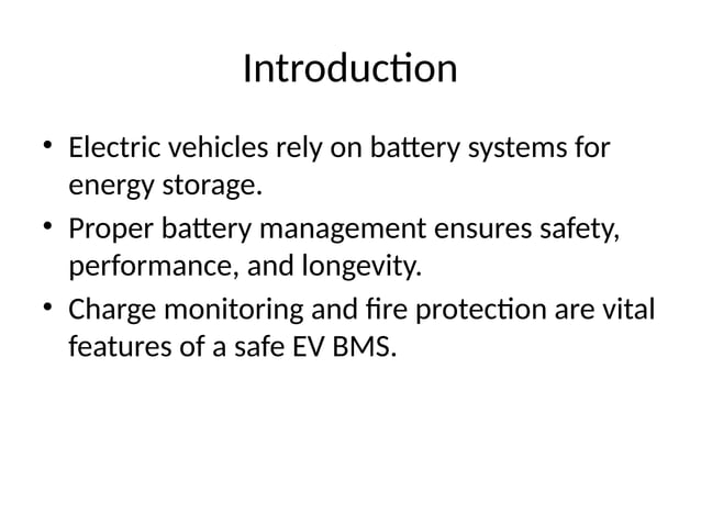 Battery Management System (BMS) with Charge Monitor and Fire Protection ...