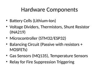 Battery Management System (BMS) with Charge Monitor and Fire Protection ...