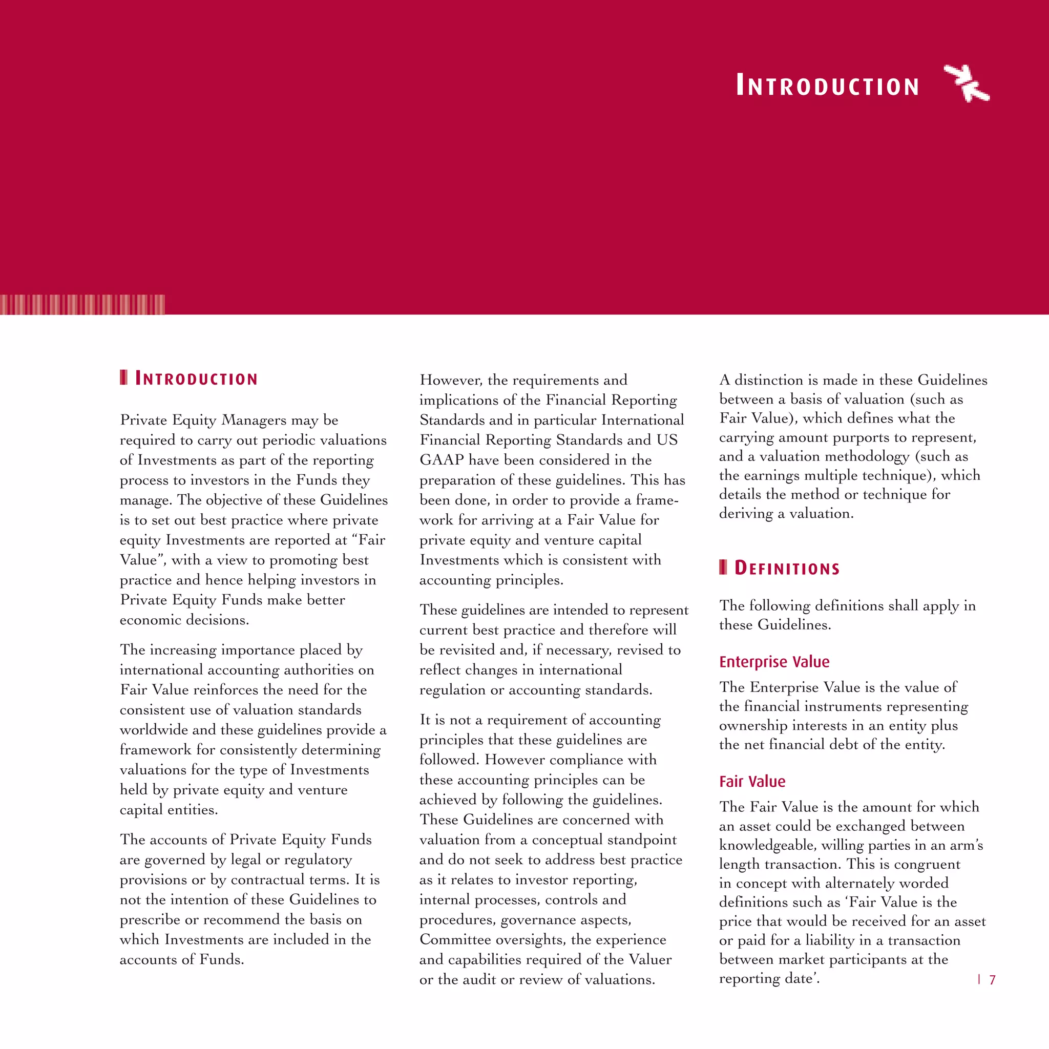 EVCA international company valuation guidelines | PDF
