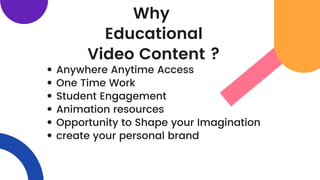 Educational Video Content Creation Workshop By Rohan Homkar | PDF ...