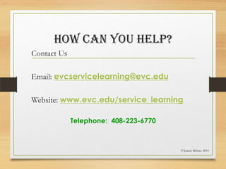 EVC Service Learning and Public Service Program | PPT