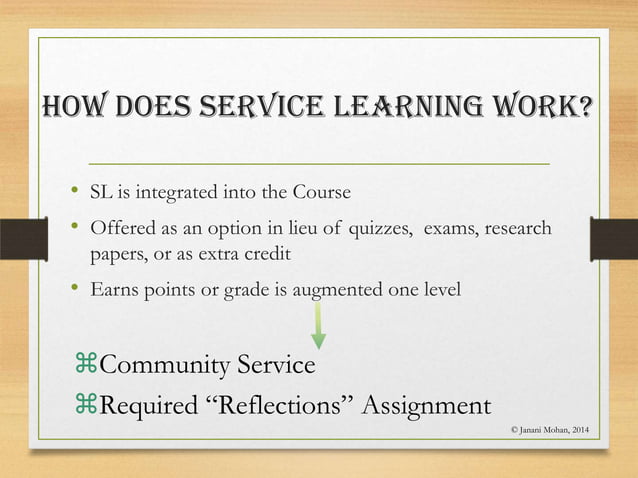 EVC Service Learning and Public Service Program | PPT