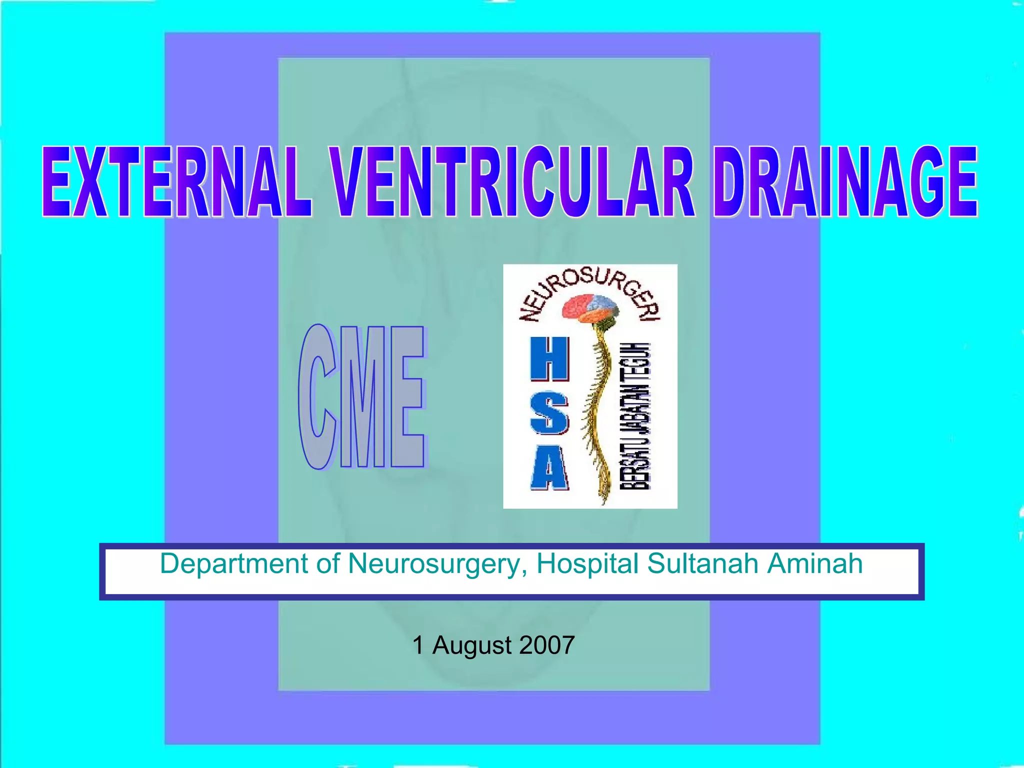 External Ventricular Drain | PPT