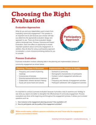 An Evaluation Guide for Community Engagement | PDF