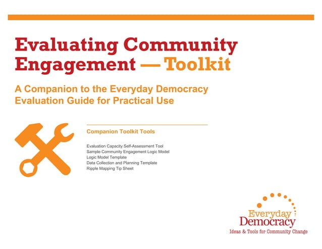 Evaluation Guide Toolkit (Companion to Evaluating Community Engagement ...