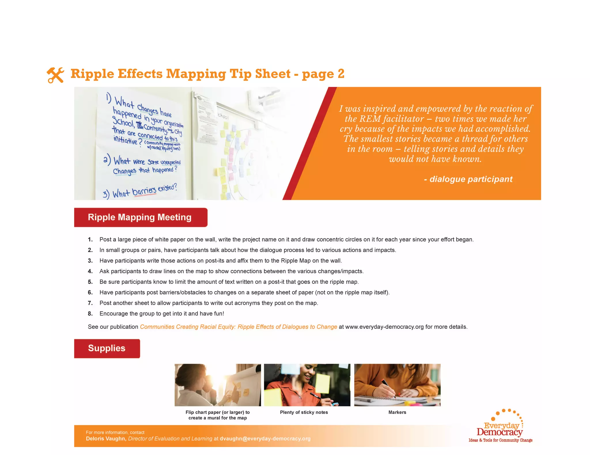 Everyday Democracy Evaluation Guide Toolkit with Ripple Mapping | PDF