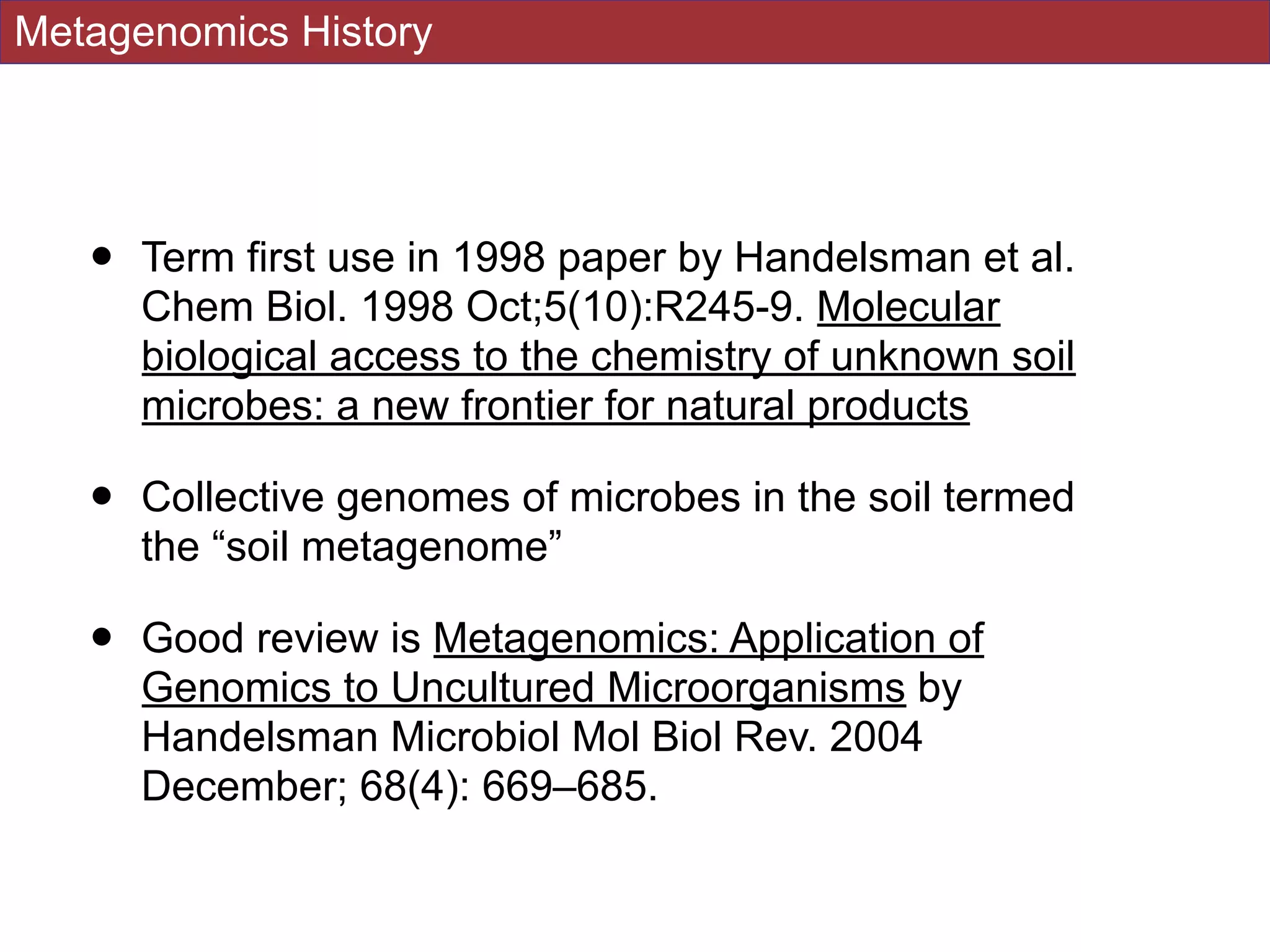 Microbial Phylogenomics (EVE161) Class 14: Metagenomics | PDF | Chemistry | Science