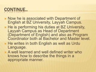 Eve 2000 by Dr. Zahoor Hussain (Pakistan) | PPTX