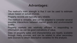 Hedonic pricing method | PPTX