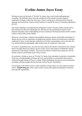 Eveline James Joyce Essay.pdf