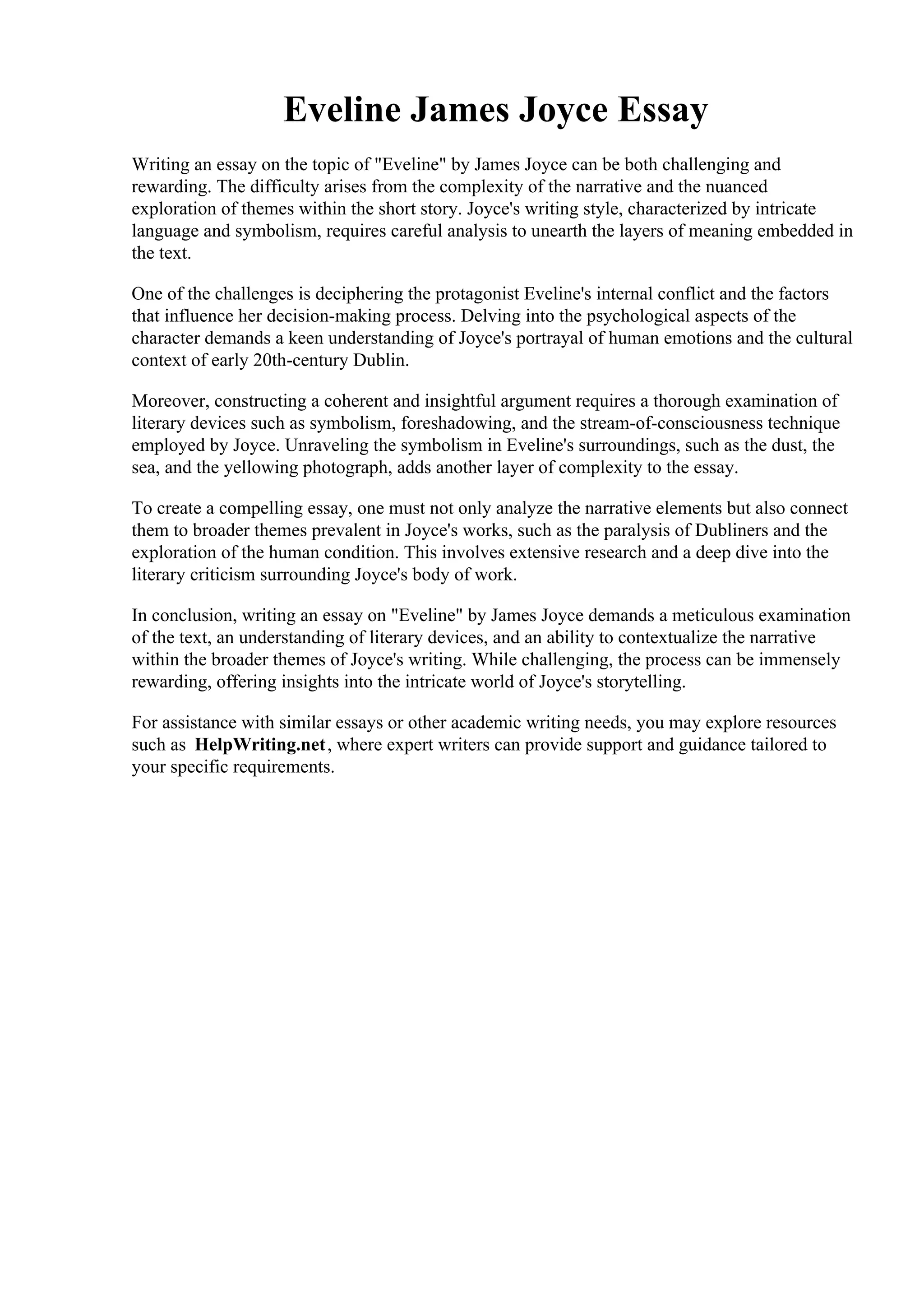 Eveline James Joyce Essay.pdf