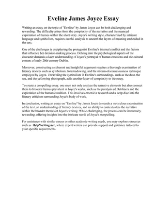 Eveline James Joyce Essay.pdf