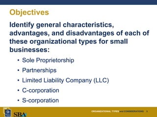 Organizational Types for Small Businesses with Evelyn Ritchie | PPT