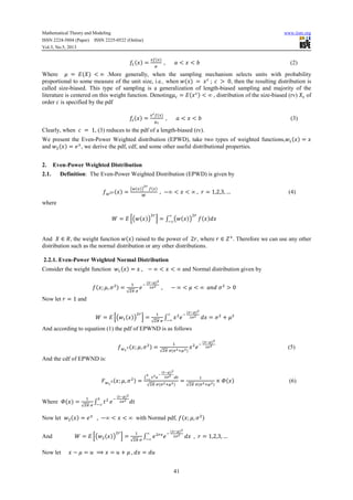 Even power weighted distribution | PDF | Physics | Science