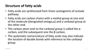Even and odd number of fatty acids | PPTX