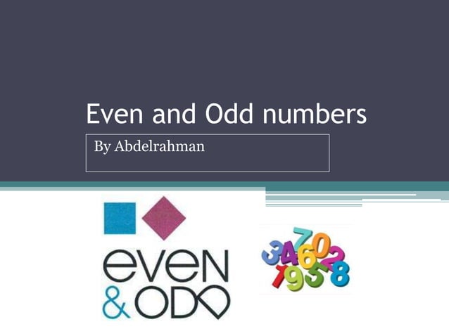 Even and odd numbers | PPTX