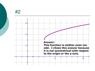 Even and off functions basic presentation with questions 2 | PPT
