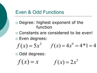 Even and off functions basic presentation with questions 2 | PPT