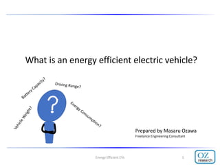 EV energy efficiency | PPTX | Green Vehicles | Auto Type