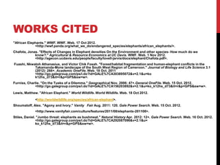 Evening for elephants | PPTX