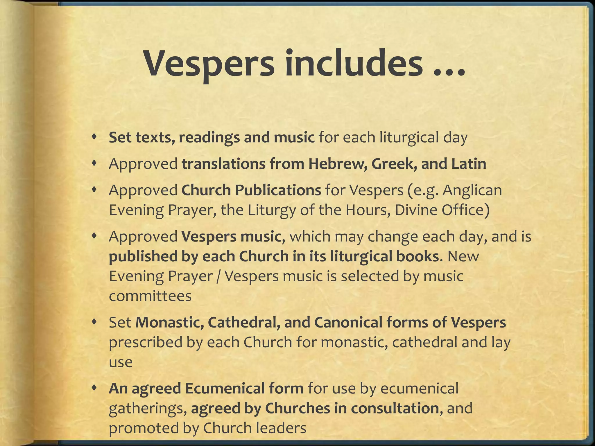 The Divine Office. Evening Prayer (Vespers) | PPTX