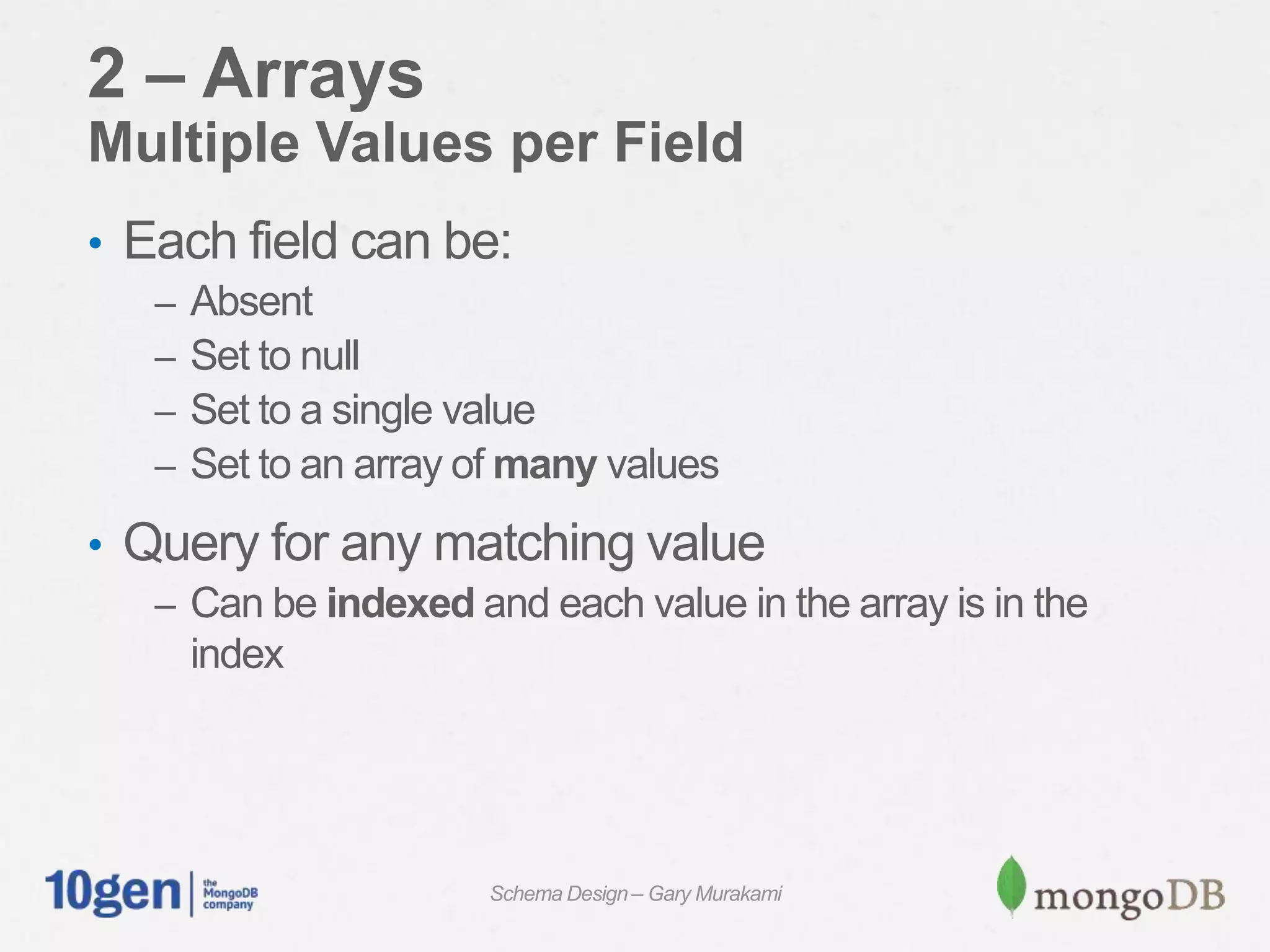 Schema Design by Gary Murakami | PPTX