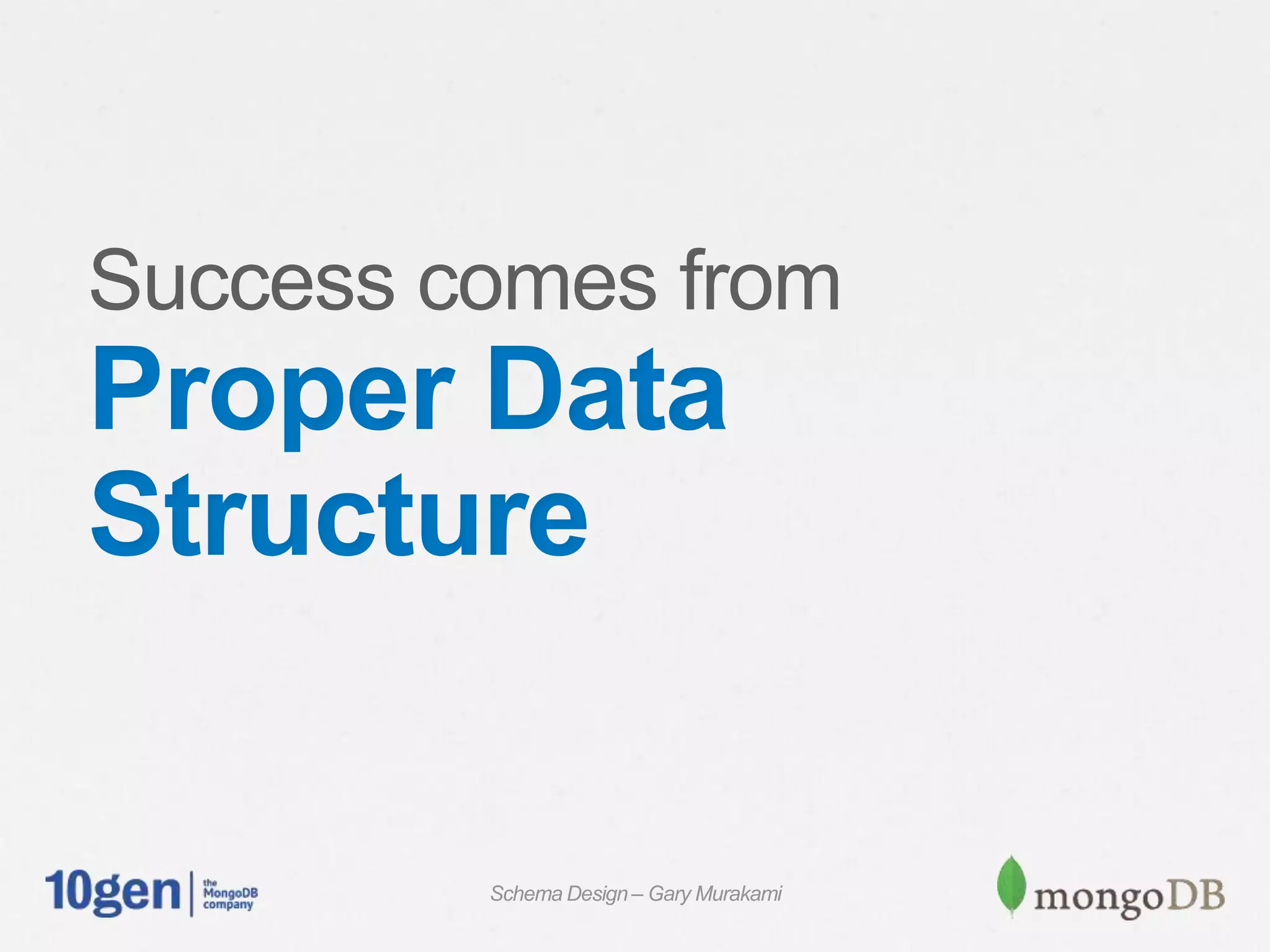 Schema Design by Gary Murakami | PPTX