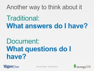 Schema Design by Gary Murakami | PPTX