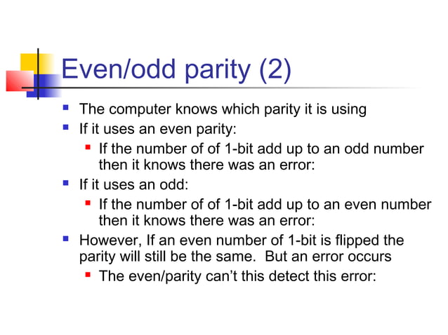 Even odd parity | PPT | Programming Languages | Computing