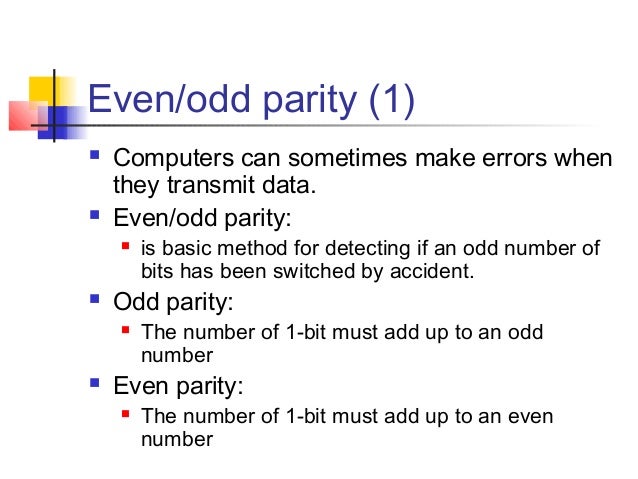 Even Odd Parity