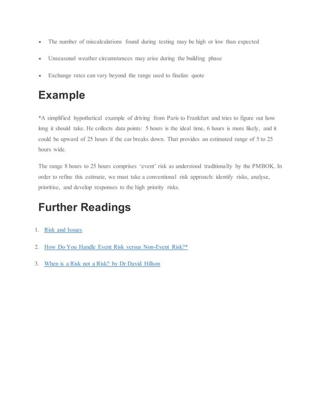 Event and Non-Event Risk - PMP/CAPM from PMI | PDF