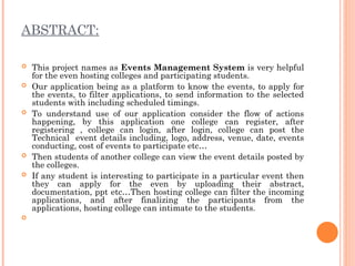 EVENT management system using machine learning.ppt
