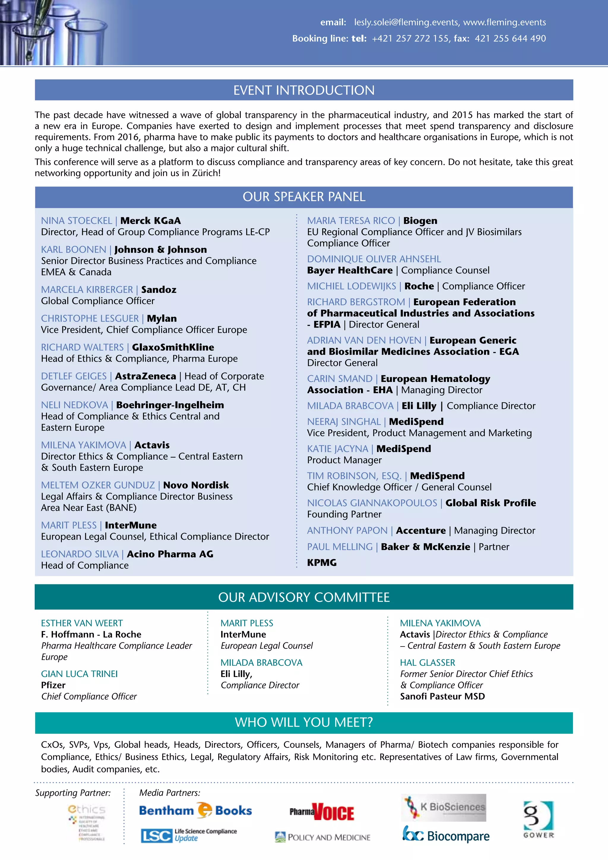 Corporate Compliance & Transparency in the Pharmaceutical Industry | PDF