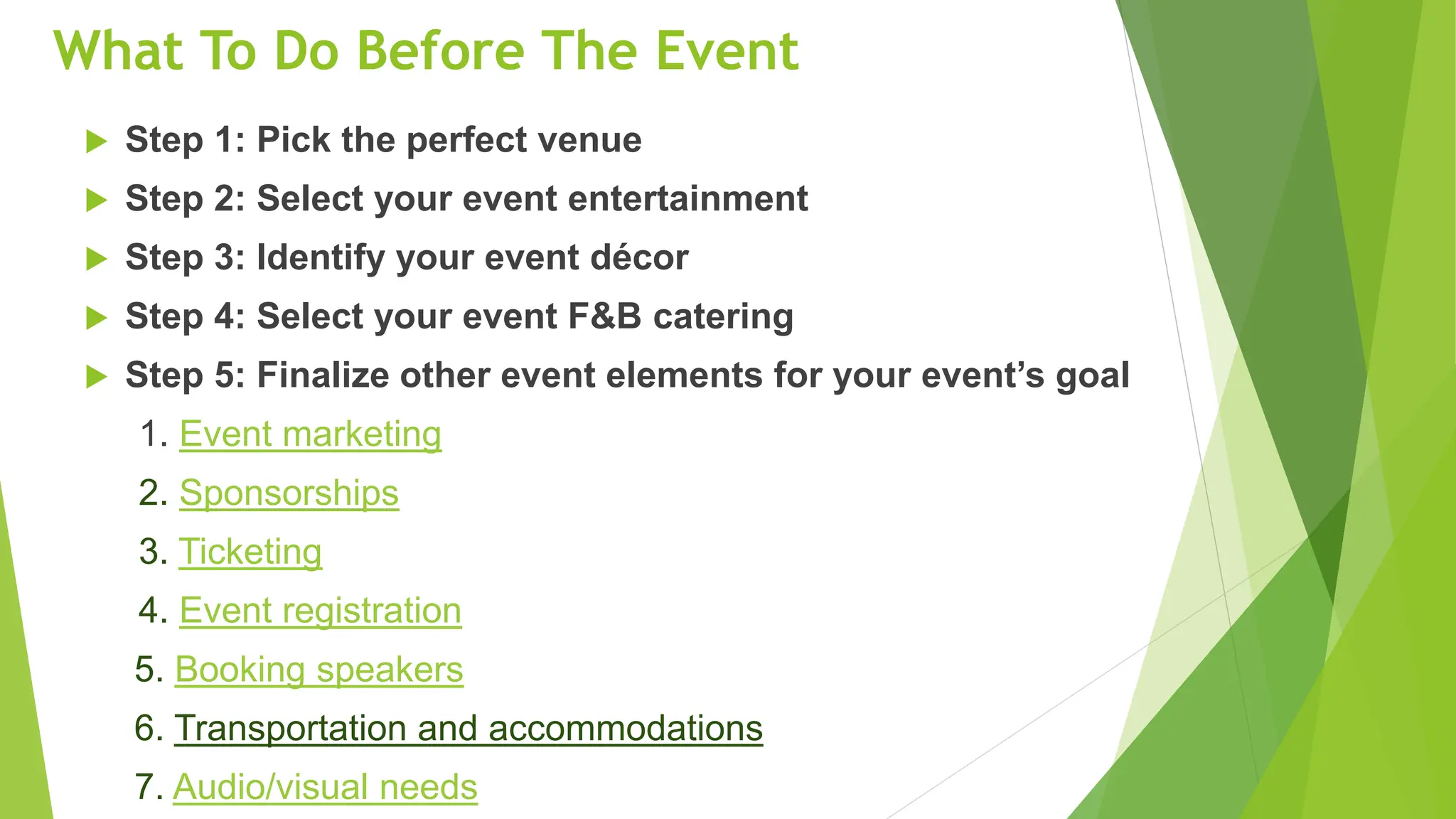 event-concept.pptx THINGS TO CONSIDER, BUDGET, INFORMATION AND KEY ...