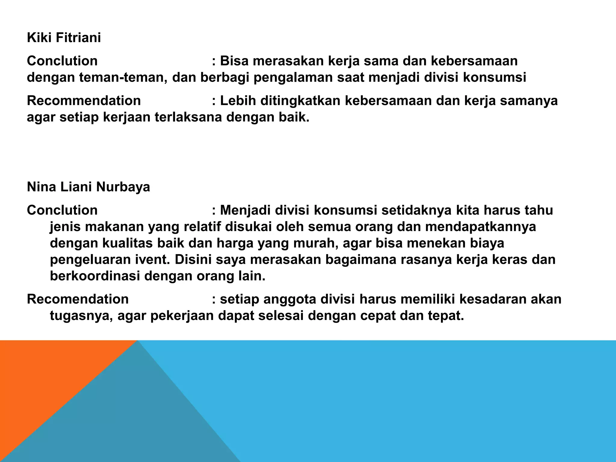 Event divisi konsumsi itm fest | PPTX