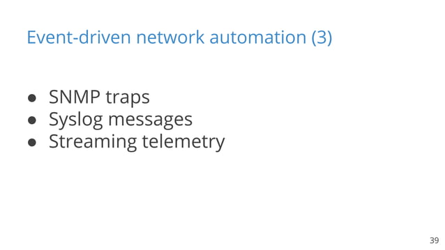 Event-driven Network Automation and Orchestration | PPT