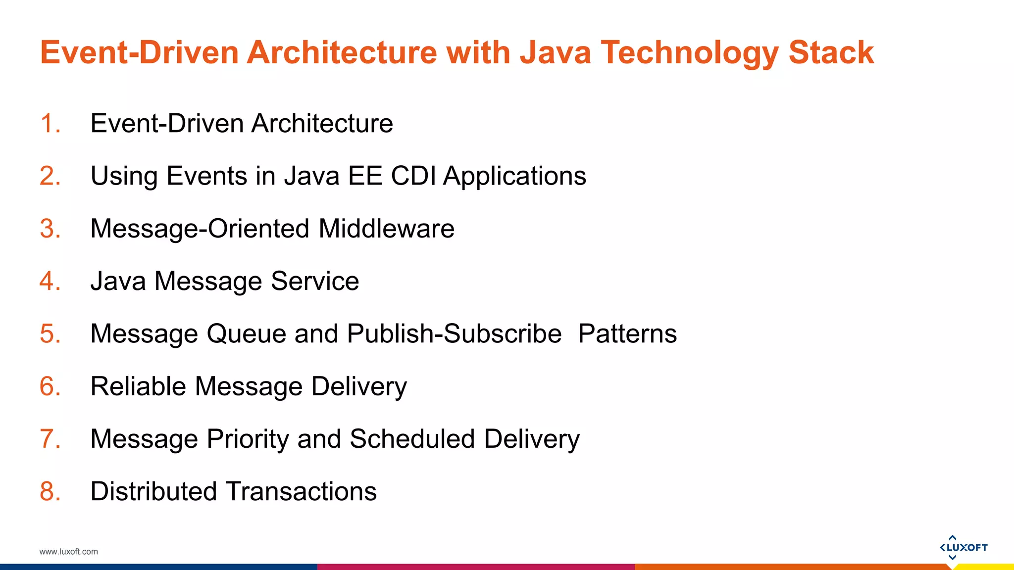 Event-driven architecture with Java technology stack | PPTX