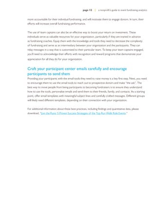A Nonprofit's Guide to Event Fundraising Analytics | PDF