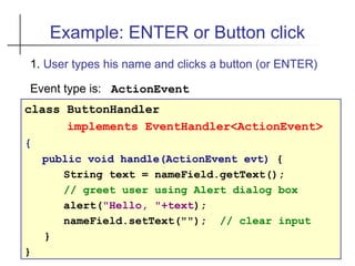 OOPS unit V JavaFX Event Handling Controls and Components | PPT