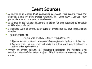 Event Handling: Introduction, Types of Events, | PDF