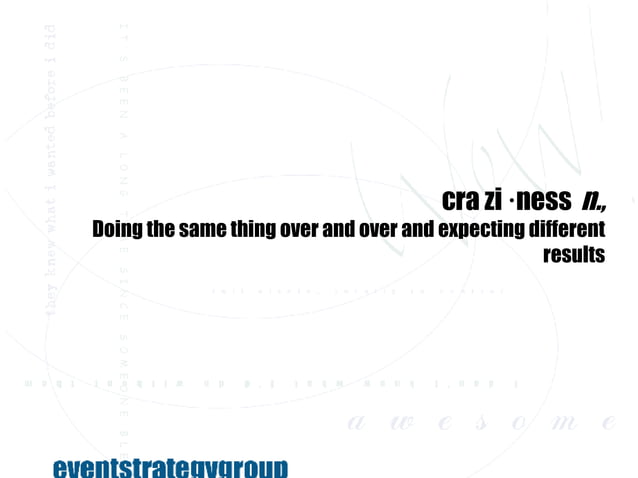 Event Strategy Group Overview | PPT