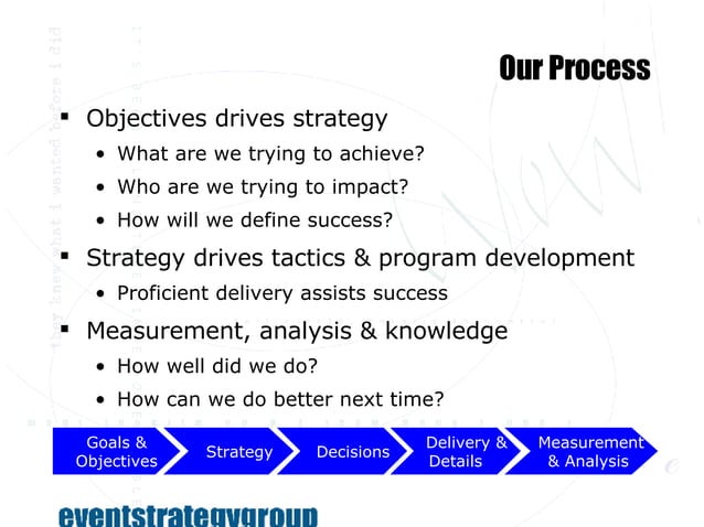 Event Strategy Group Overview | PPT