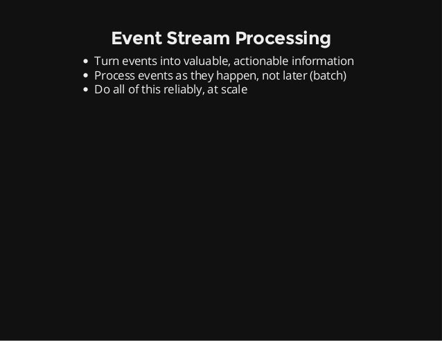 Event Stream Processing with Kafka and Samza