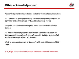 Introduction Meeting at Danida Fellowship Centre | PPTX