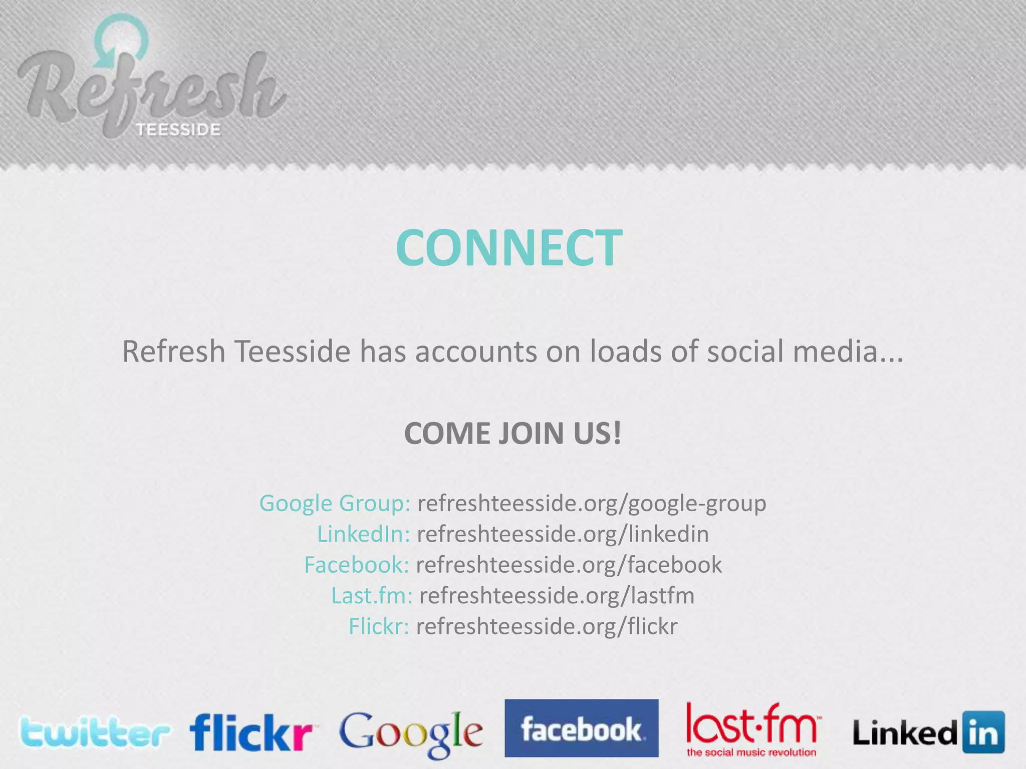 Refresh Teesside background slides | PPT