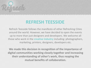 Refresh Teesside background slides | PPT